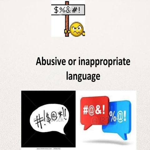 Inappropriate language.pptx | Family and Relationships