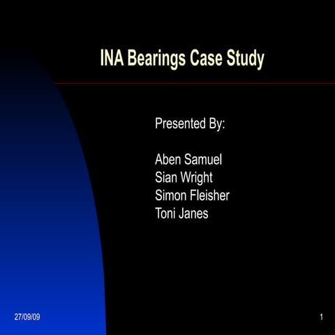 519 Group Presentation on INA Bearings | PPT