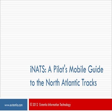 iNATS: iPad App Guide for North Atlantic Tracks System, Aviation ...
