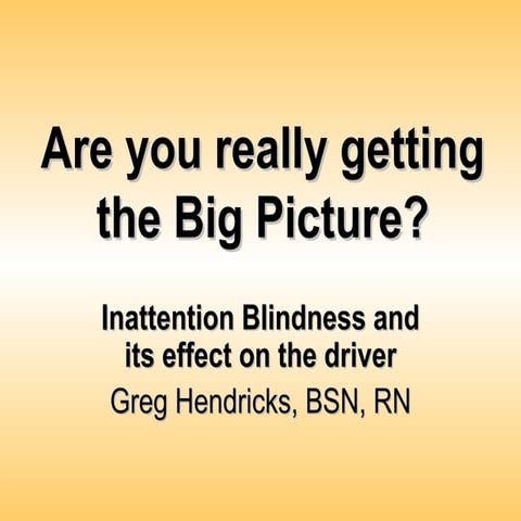 Inattention Blindness | PPT