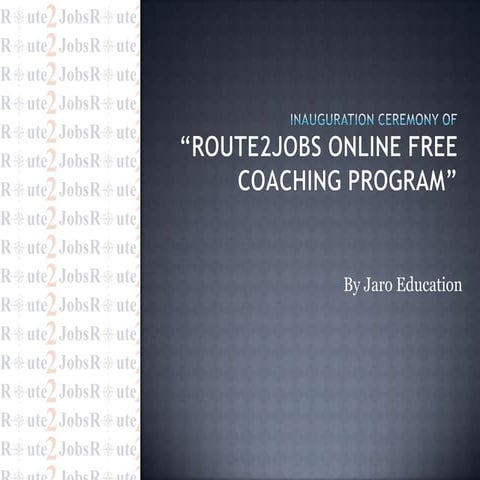 Inauguration ceremony of | PPTX | Careers