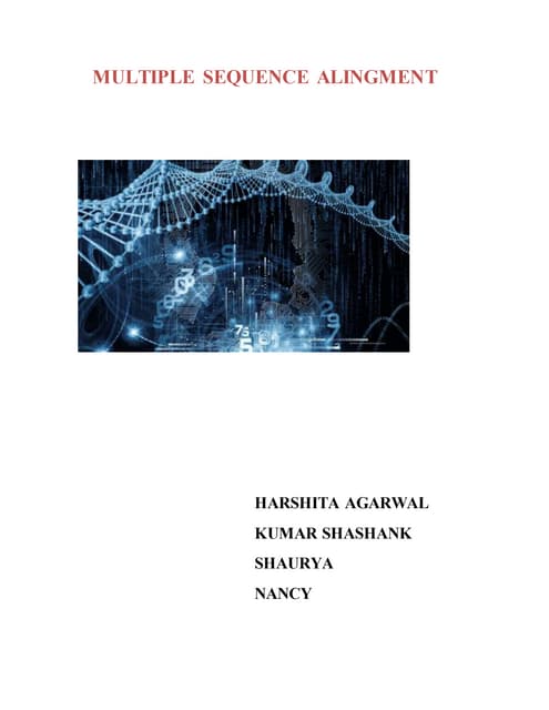 clustal omega.pptx | Genetics | Science