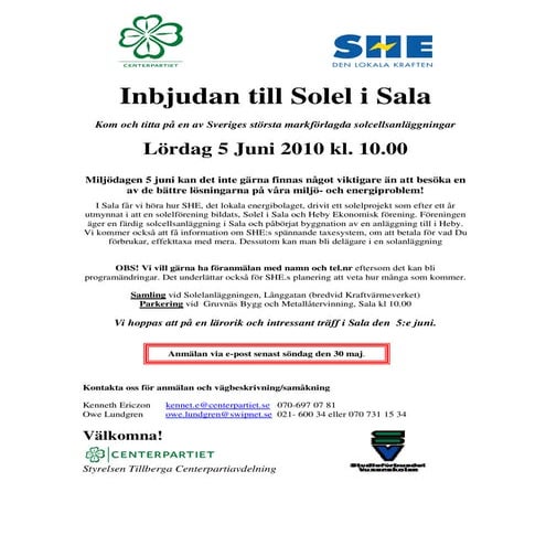 Inbjudan Solel | PDF