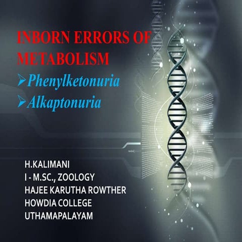 Inborn errors of metabolism | PPTX | Endocrine and Metabolic Diseases ...