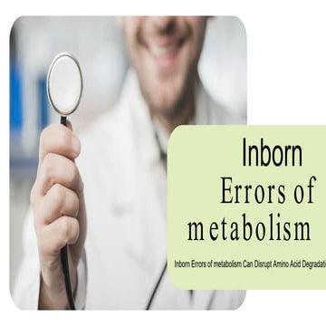Inborn errors of metabolism | PDF