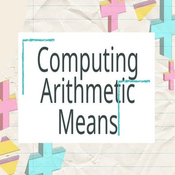 Solving for arithmetic mean of a sequence | PPTX