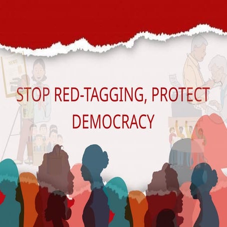 stop red tagging, protect democracy our world | PPTX