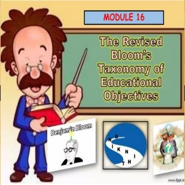 Lesson 16 The Revised blooms taxonomy of educational Objectives.pptx