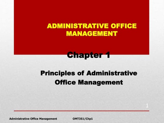 Office management | PPTX | Business Administration | Business