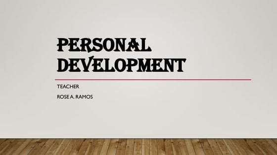 1. introduction to personal development | PPT
