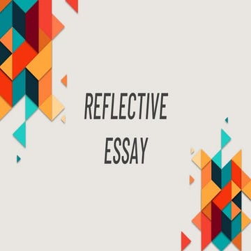 reflective essay notes grade 12 lesson-1 | PDF