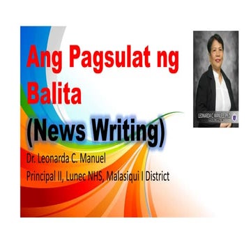 Pagsulat ng Balita | PPTX