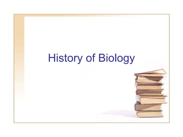 History of biology | PPTX