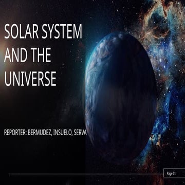 SOLAR SYSTEM AND THE UNIVERSE GRADE 3 PPTX | PPTX