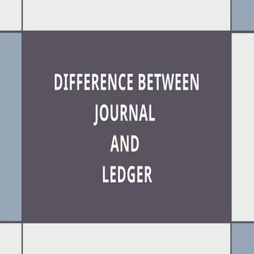 The diference between journal and legder | PPTX