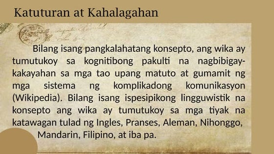 Fil1 aralin 1-katuturan at katangian ng wika | PDF