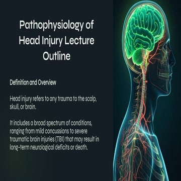 Head Injury Pathopysiology about something | PDF