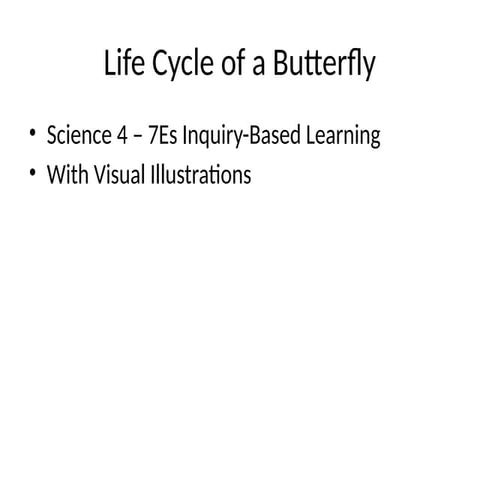 Butterfly life cycle Metamorphosis powerpoint | PPTX