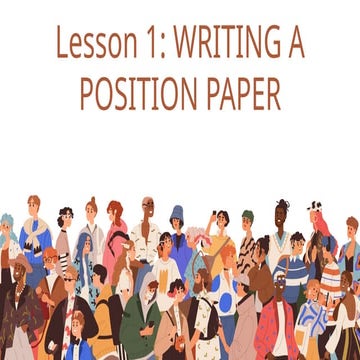 A guide on how to write a position paper | PPTX