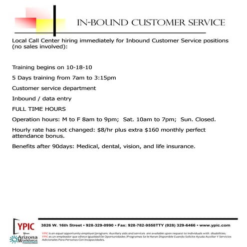 Inbound customer service | PDF