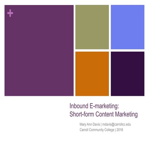 Short-form Content Marketing | PPTX