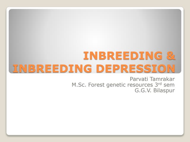 Inbreeding | PPTX