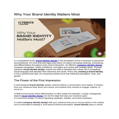 Why Your Brand Identity Matters Most | PDF