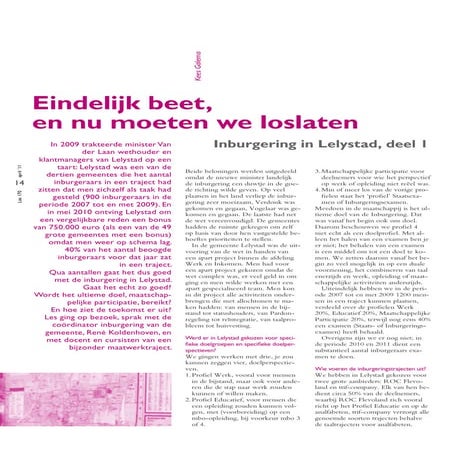 Inburgeren In Lelystad | PDF