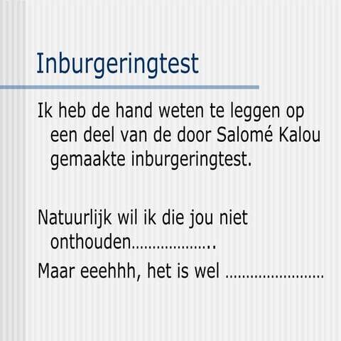 Inburgeringtest | PPS