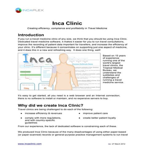 Inca Clinic Product Brochure | PDF