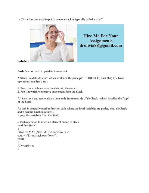 Stack operation algorithms with example | PPTX | Programming Languages ...