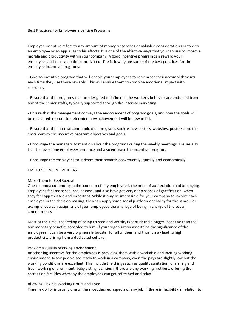 Best Practices For Employee Incentive Programs