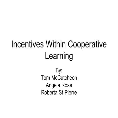 Incentives within cooperative learning | PPT