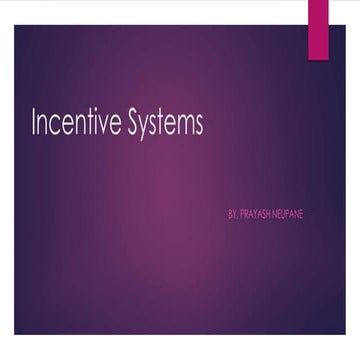 Incentive systems | PPTX