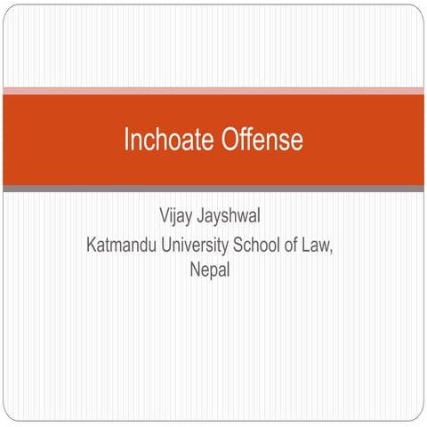 Inchoate offense | PPTX