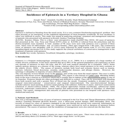 Acute Management of Pediatric Epistaxis in the Emergency Department | PPTX