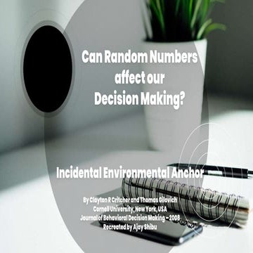 Anchoring effect - behavioral economics nuggets | PDF