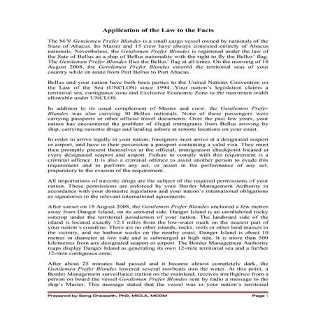 Incident at high seas hypothetical case and advice | PDF