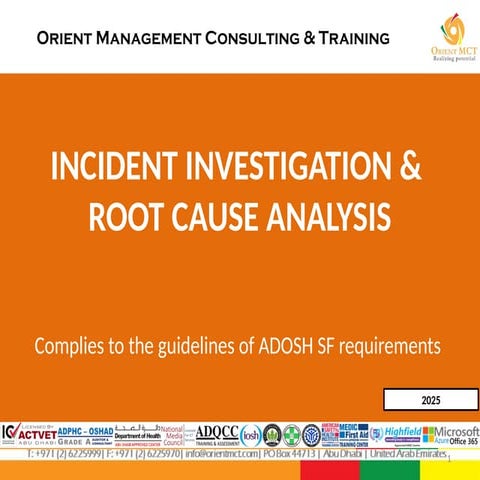 Incident investigation and reporting training | PPTX