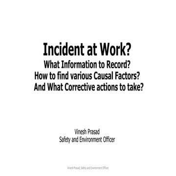 Record-keeping for an incident at Work | PPTX