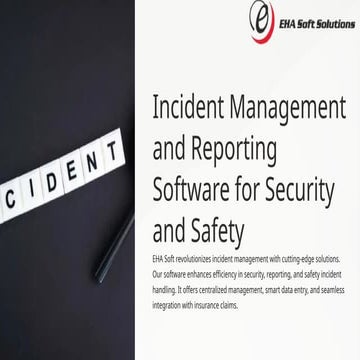 Incident Management System and Security Incident Reporting Software | PPTX