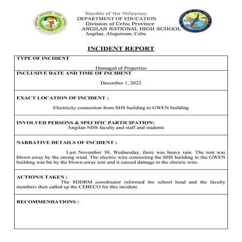 INCIDENT REPORT - ELECTRICITY.docx