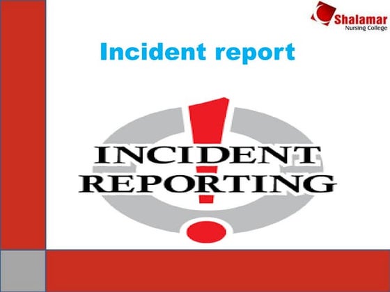 Occurrence variance report | PPT | First Aid | Injuries