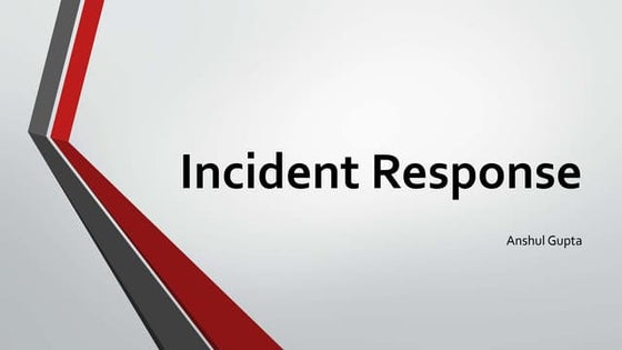 Incident response methodology | PDF