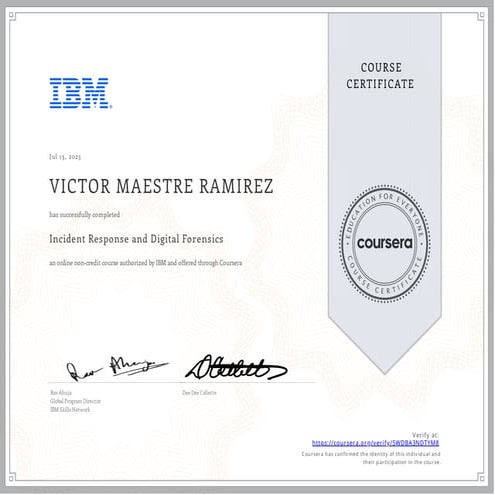 Incident Response and Digital Forensics Certificate | PDF