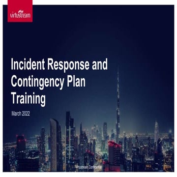 Incident Response and Contingency Plan Training for Virtustream ...