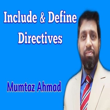 Include and define directives | PPTX