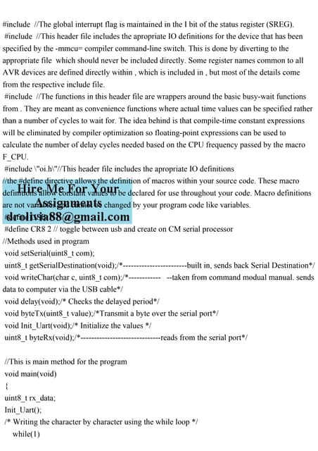 Include Avrinterrupth The Global Interrupt Flag Is Maintainedpdf