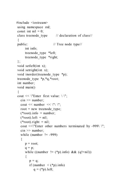 Include Iostream Using Namespace Std Const Int Nil 0 Cldocx 7789