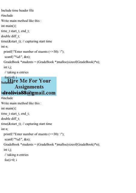 Include time header file#includetime.hWrite main method like t.pdf Include time header file#includetime.hWrite main method like t.pdf